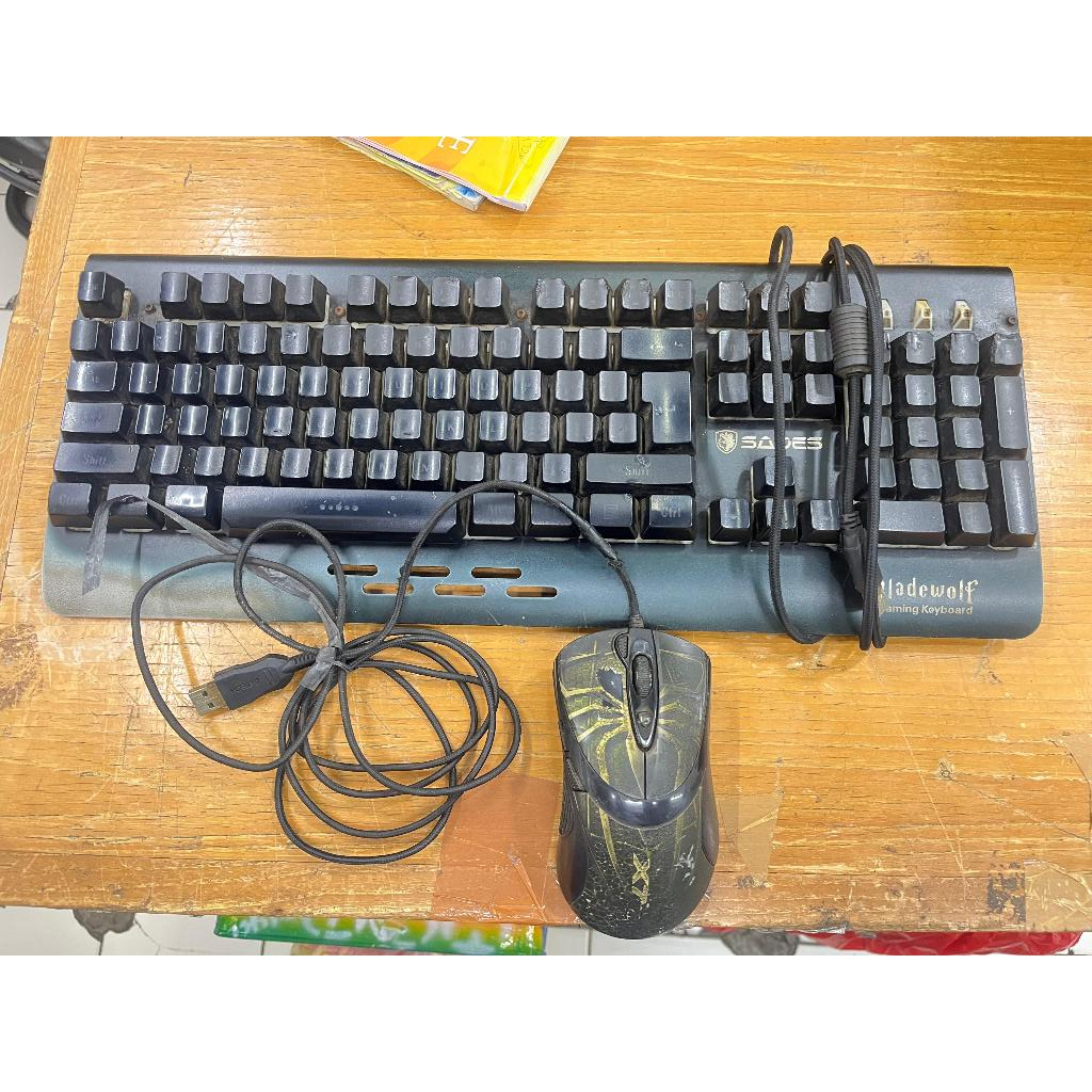 Jual Keyboard USB SADES+Mouse Second | Shopee Indonesia