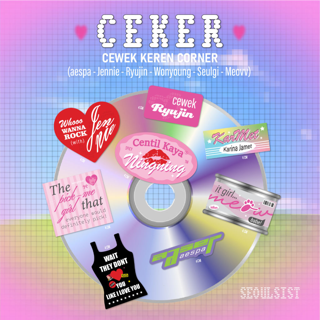 Jual Sticker Die Cut Cewek Keren | Jennie - Ryujin - Ningning - Karina ...