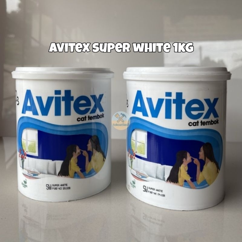 Jual Cat Avitex super white 1kg, cat tembok avitex putih 1kg, Cat ...