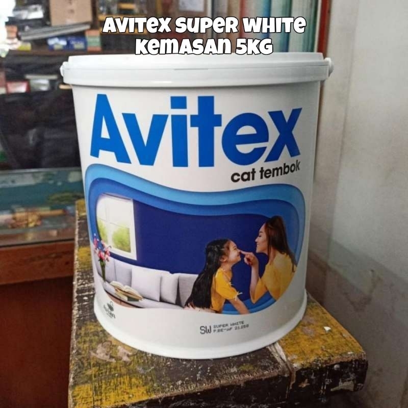 Jual Cat avitex super white 5kg, Cat avitex putih 5kg, Cat avitex Super ...