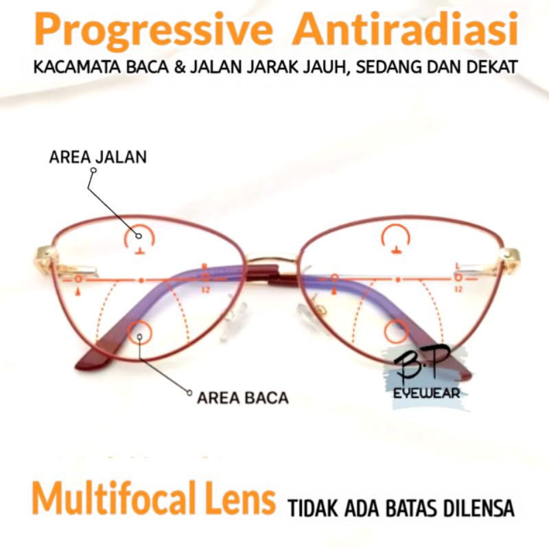 Jual Kacanata Baca Progresif Antiradiasi Cat eye | Kacamata Baca Dan ...