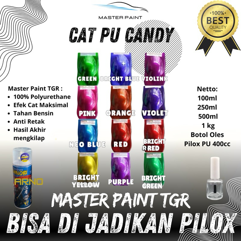 Jual (BISA DIJADIKAN PILOX) Cat candy pu Candytone PU Penta OTO 100ml ...