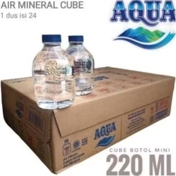 Jual Aqua cube Mini air mineral botol ( 1 dus isi 24 ) 220ml. | Shopee Indonesia