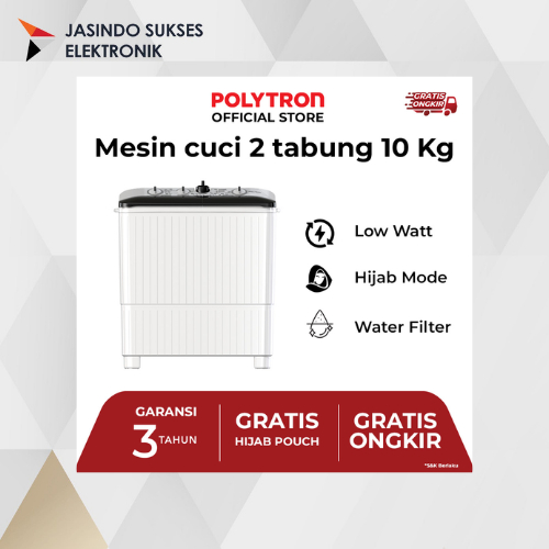 Jual MESIN CUCI POLYTRON PWM 1082X/B MESIN CUCI 2 TABUNG 10KG | Shopee ...