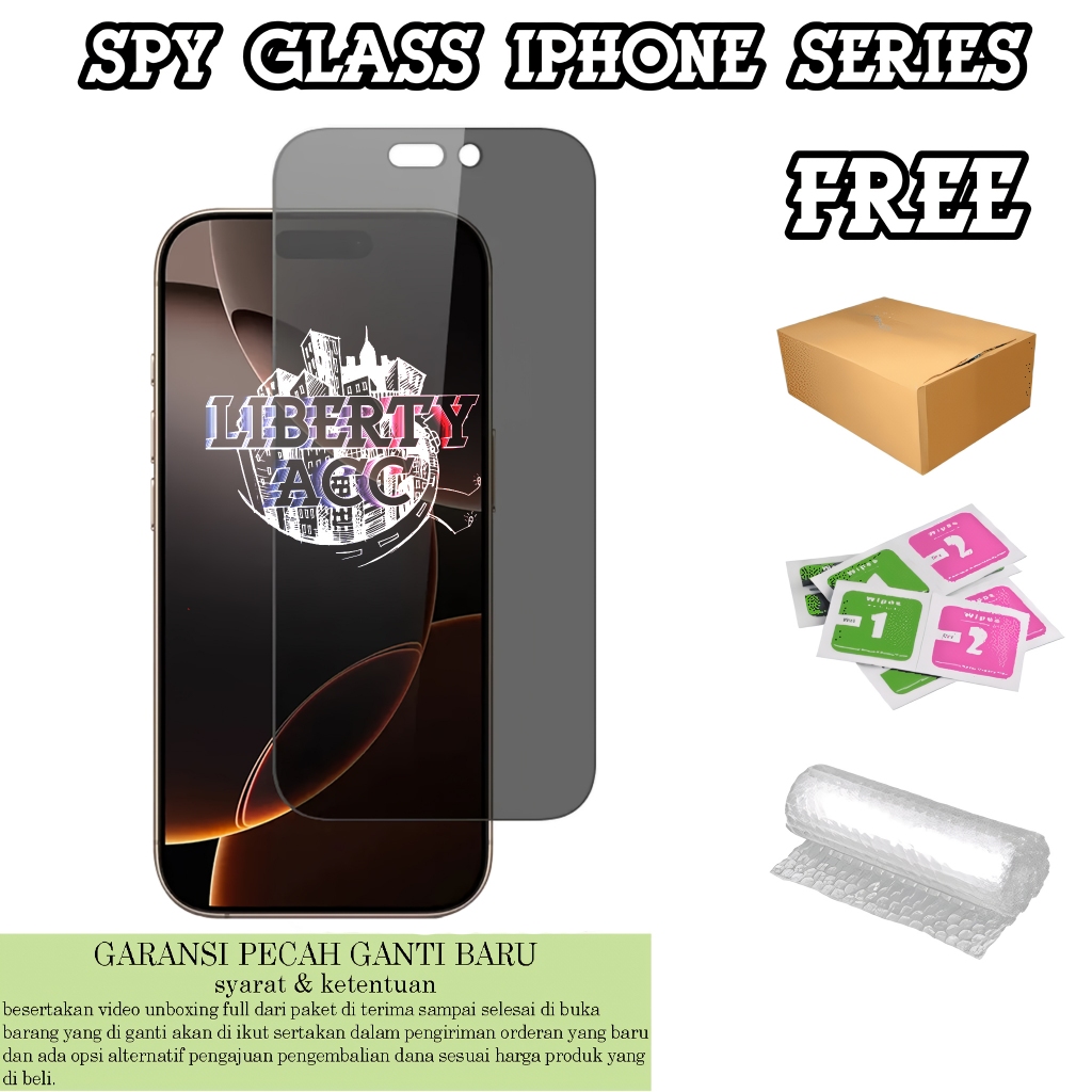 Jual Tempered glass anti spy full cover iphone 6 6+ 7 7+ 8 8+ XR X XS ...