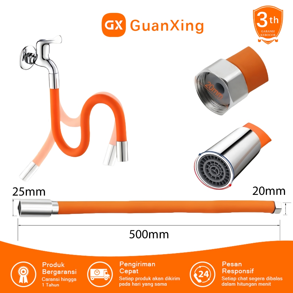 Jual GUANXING - Selang Flexible 360 Derajat 30CM 50CM Ekstensi Keran ...