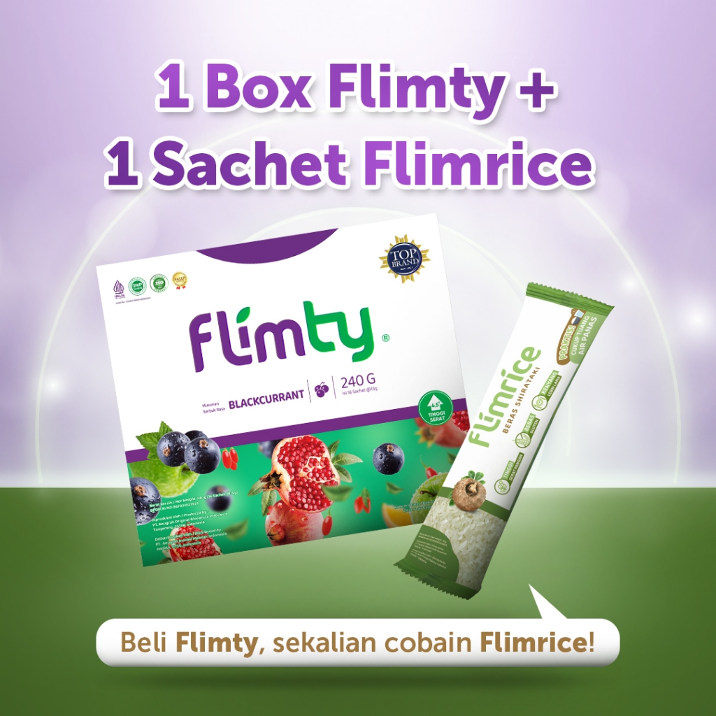 Jual 1 box Flimty Fiber + 1 sachet Flimrice | Shopee Indonesia