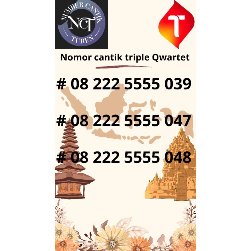 Jual Nomor cantik Telkomsel seri Triple Qwartet | Shopee Indonesia
