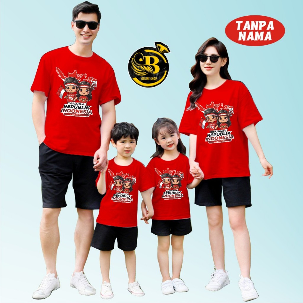 Jual PROMO kaos merah 17 AGUSTUS HUT RI 80 tahun kaos dewasa pria ...