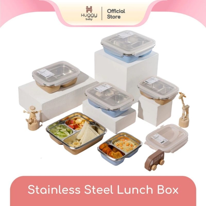 Jual Huggy Baby Stainless Steel Lunch Box Kotak Makan Anak Bayi | SBP ...