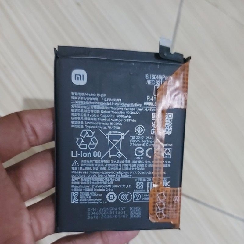 Jual BATRE BATERAI XIAOMI REDMI NOTE 13 4G BN5P NORMAL TESTED GARANSI ...