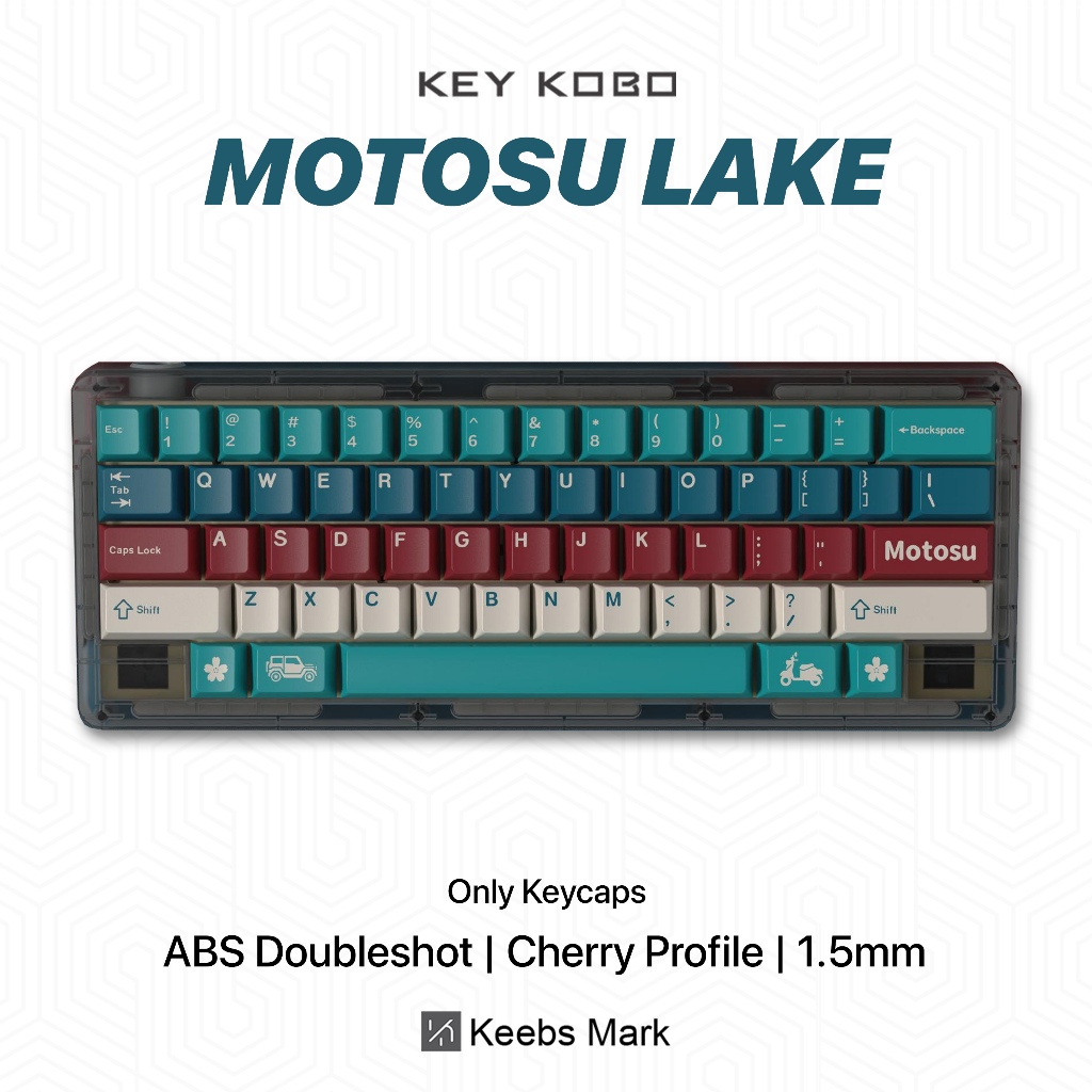 Jual Keykobo Motosu Lake Keycaps ABS Doubleshot Cherry Profile Keycaps ...