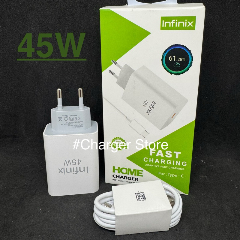 Jual Charger Infinix 45W Original Fast Charging Micro USB - Type C ...