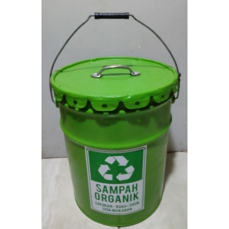 Jual Tempat sampah ember kaleng plus tutup | Shopee Indonesia