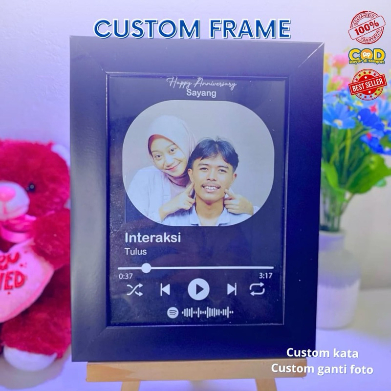 Jual Custom Frame Spotify - Bingkai Foto Aesthetic Kado Ulang Tahun ...
