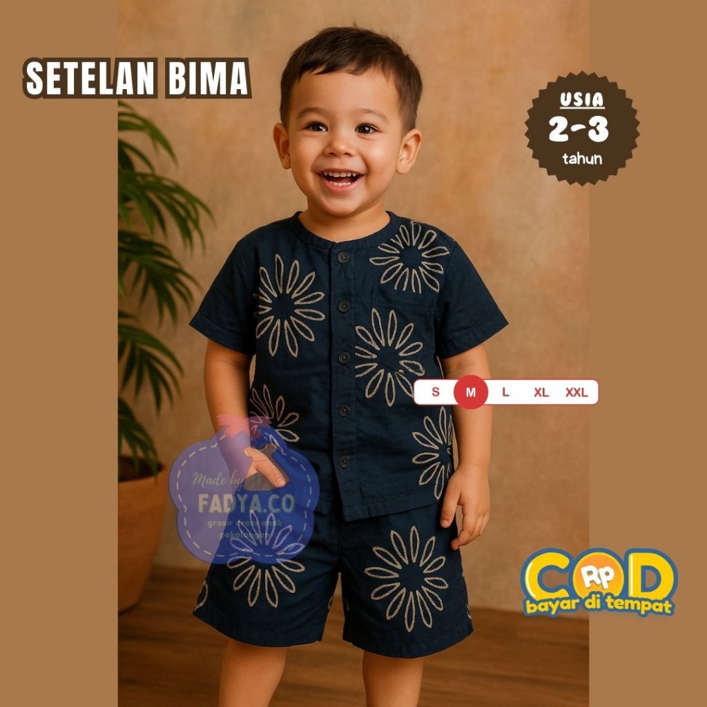 Jual SETELAN RAYON ANAK LAKI-LAKI M (2-3 tahun)/ Setelan Bima/ Setelan ...