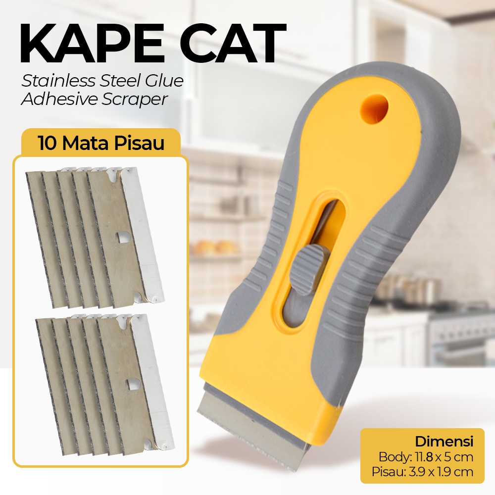Jual KAPE SCRAPER +10PCS MATA PISAU NEWONE Kape Cat Keramik Scraper ...