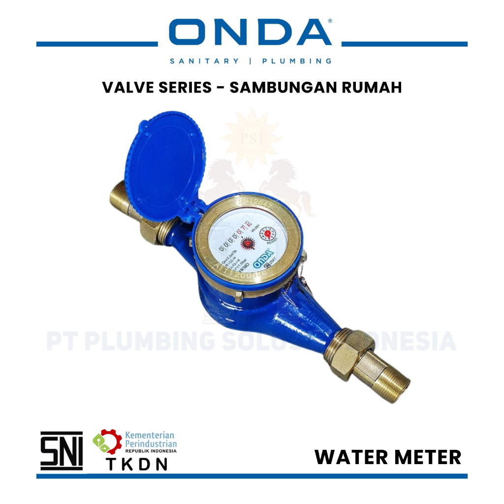 Jual ONDA Water Meter SNI Meteran Air SNI Kuningan 3/4 Inch / 25 mm ...