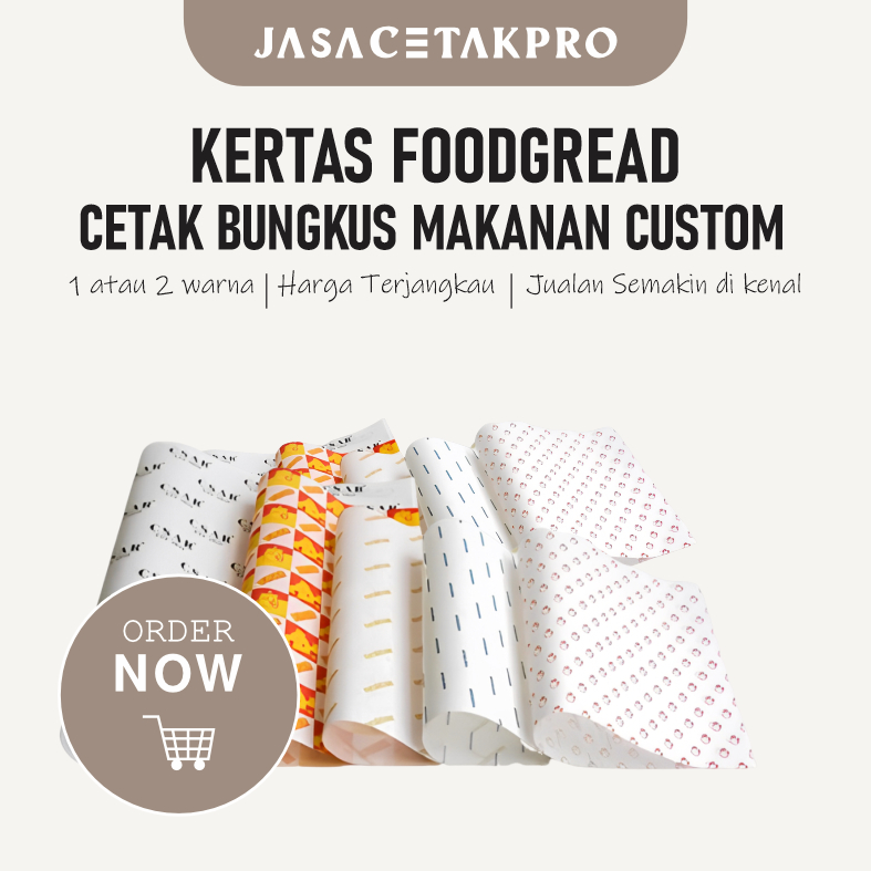Jual CUSTOM Kertas Roti | Kertas Roti Foodgread | Wrapping Paper ...