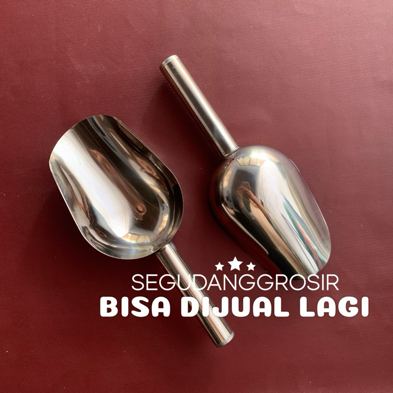 Jual 20 PCS SEKOP ES BATU STAINLESS / SEKOP ES BATU MURAH / SENDOK ES ...