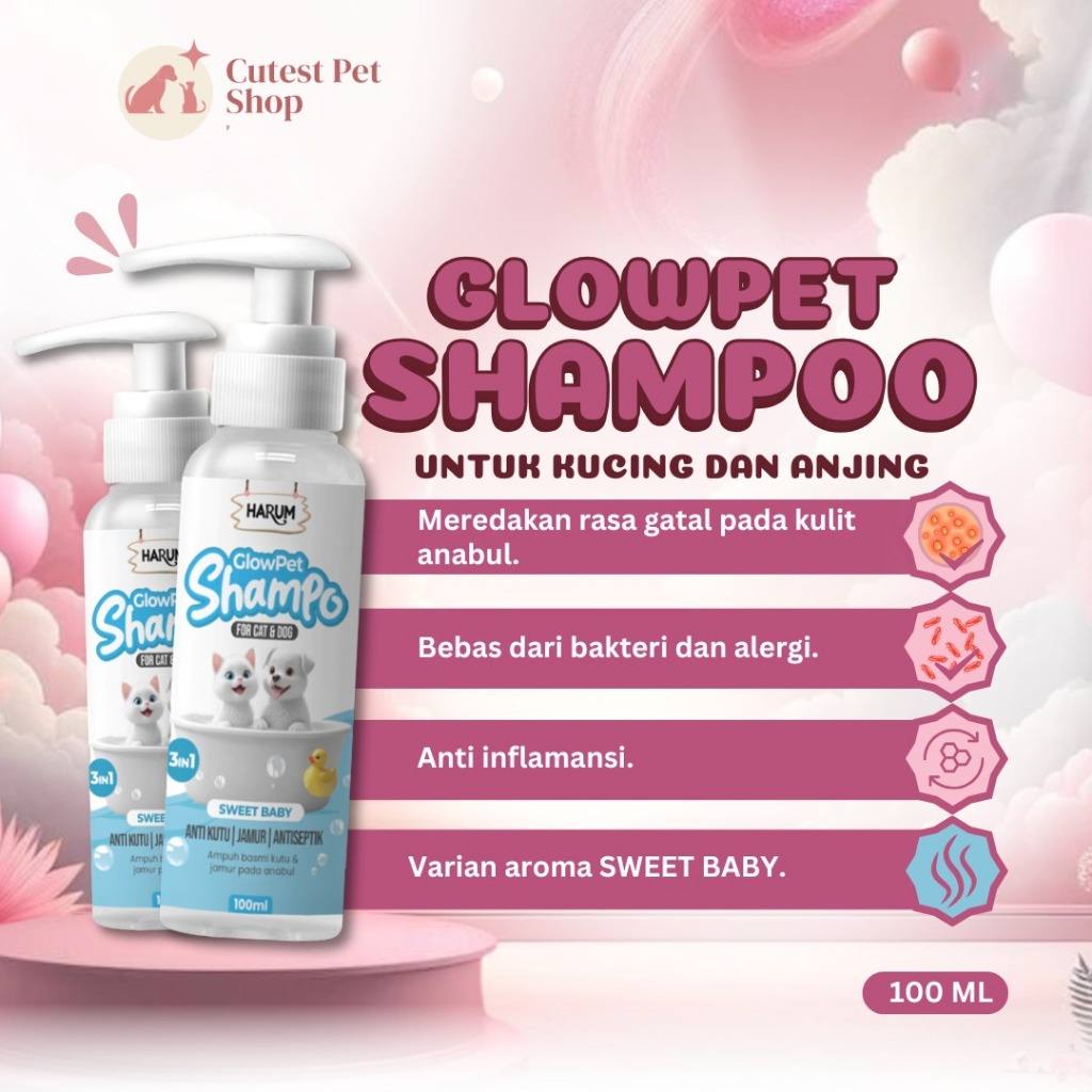 Jual Shampoo Kucing dan Anjing Anti Kutu & Jamur - Wangi Sweet Baby ...