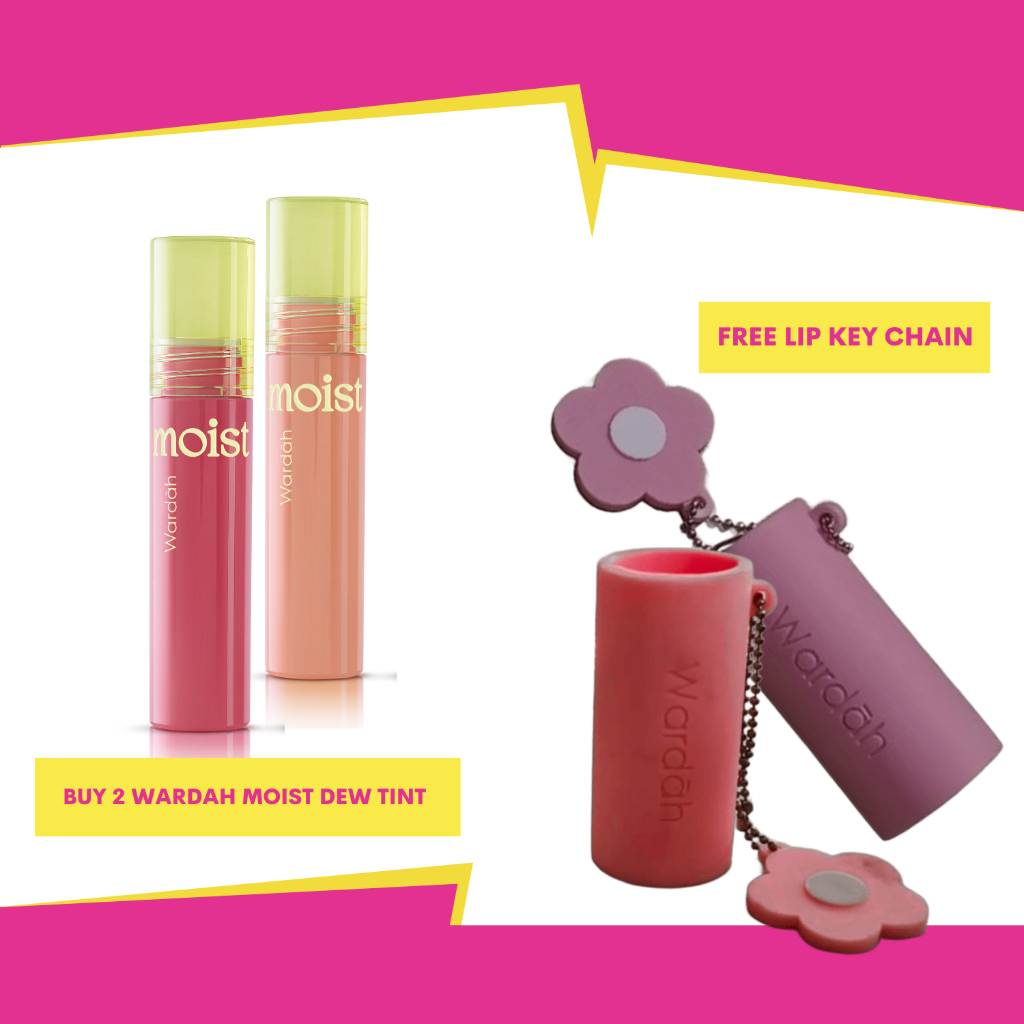Jual [EXCLUSIVE DCT] NEW! Wardah Moist Dew Tint 3 g [ FREE Lip Keychan ]- Liptint yang Mengadung ...