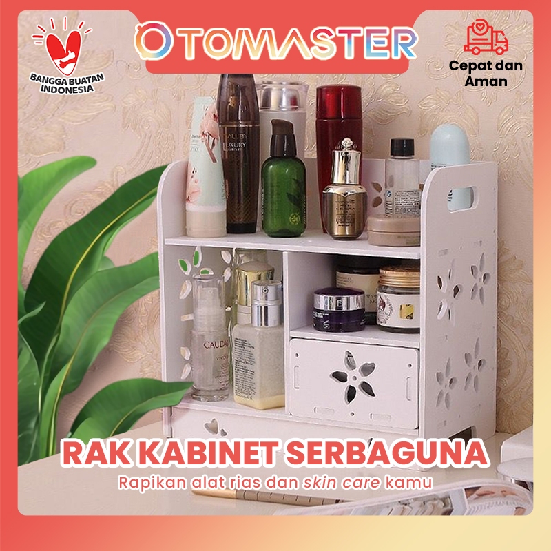 Jual Tomaster-Rak Kosmetik Kayu Kotak Tempat Makeup Tahan Air Original ...