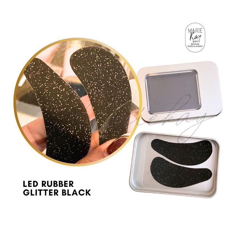 Jual LED Rubber Eye Patch( 1Pair) 1 pasang silicone glitter hitam ...