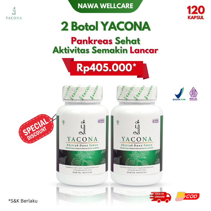Jual Paket Perawatan 2 Botol YACONA Original Obat Herbal Kapsul ...