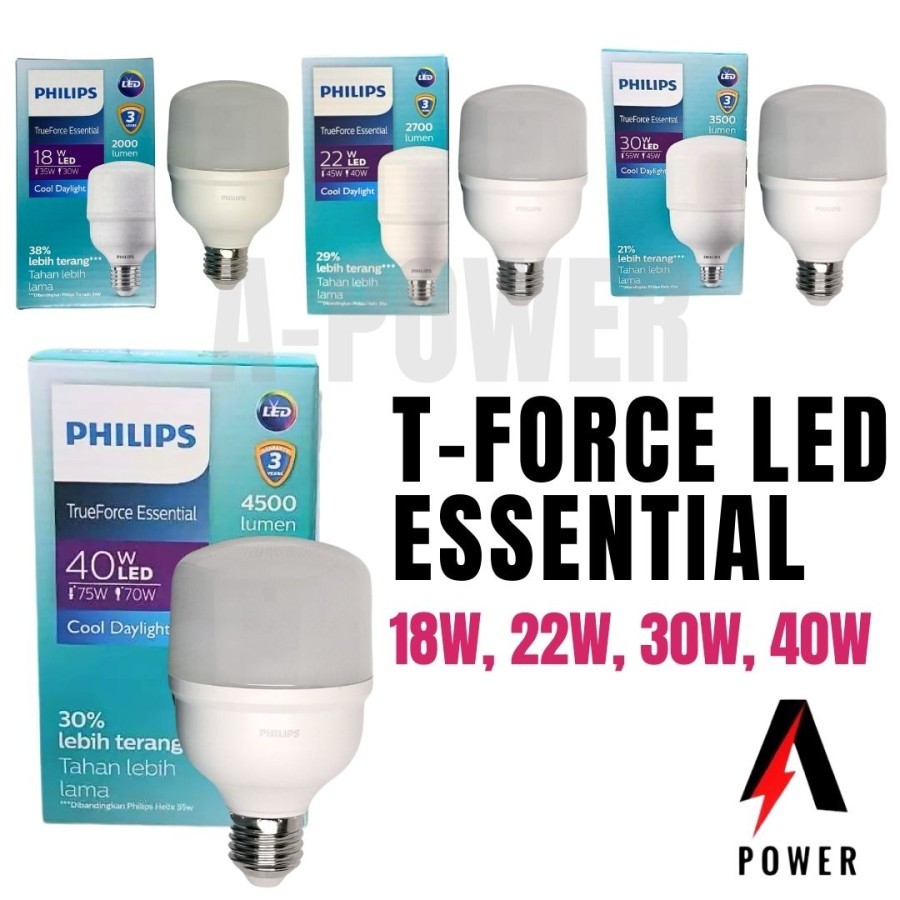 Jual Philips - Lampu LED Essential 18W, 22W, 30W, 40W (Putih) | Shopee ...