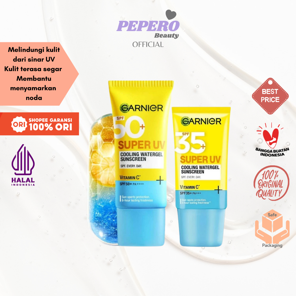 Jual GARNIER Super UV Cooling Water Gel Sunscreen SPF 35 & SPF 50 ...