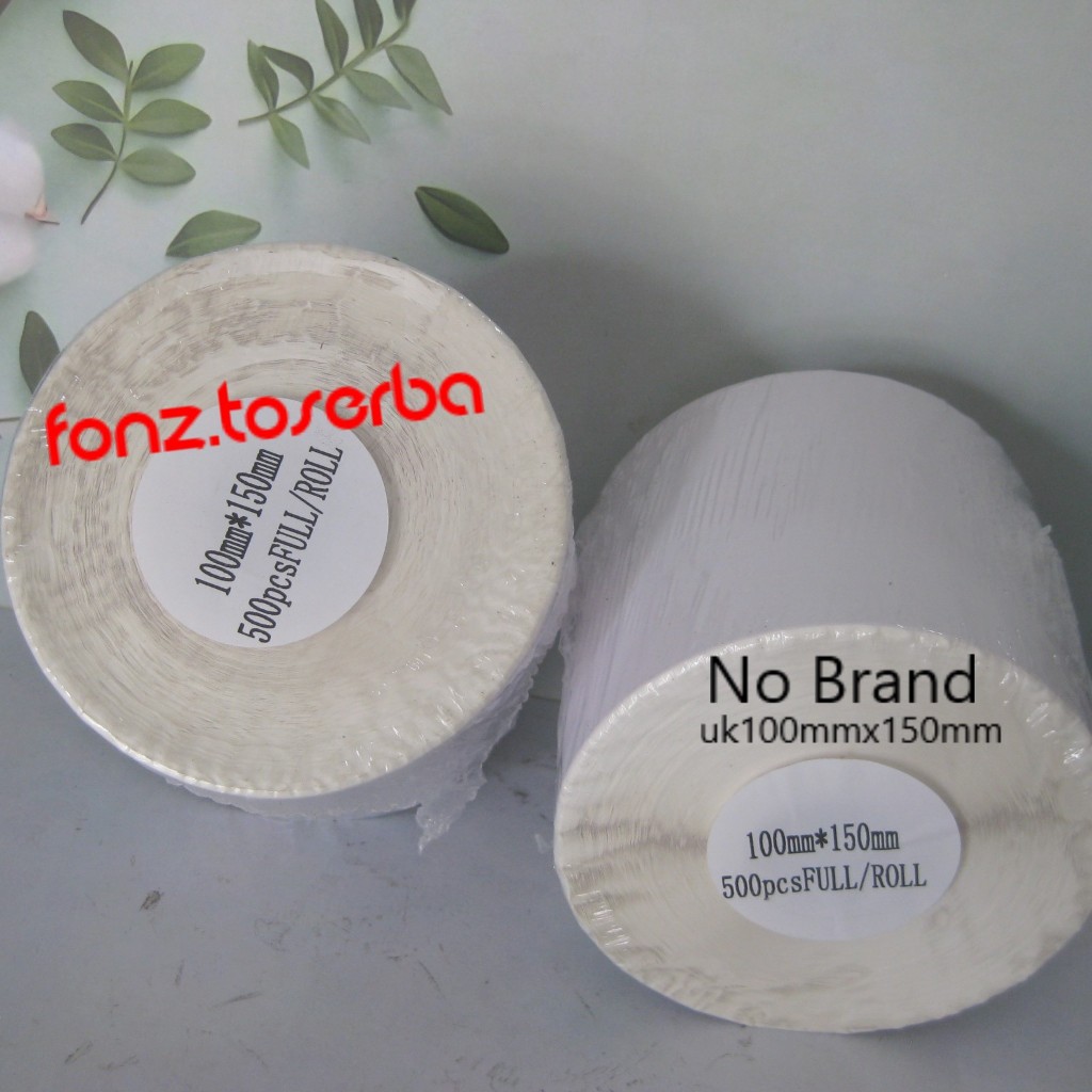 Jual KERTAS RESI LABEL THERMAL uk 100mmx150mm STIKER BARCODE 500pcs ...
