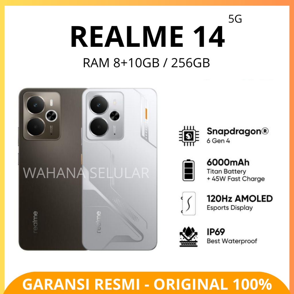 Jual Realme 14 5G 8GB+10GB|256GB - Garansi Resmi | Shopee Indonesia