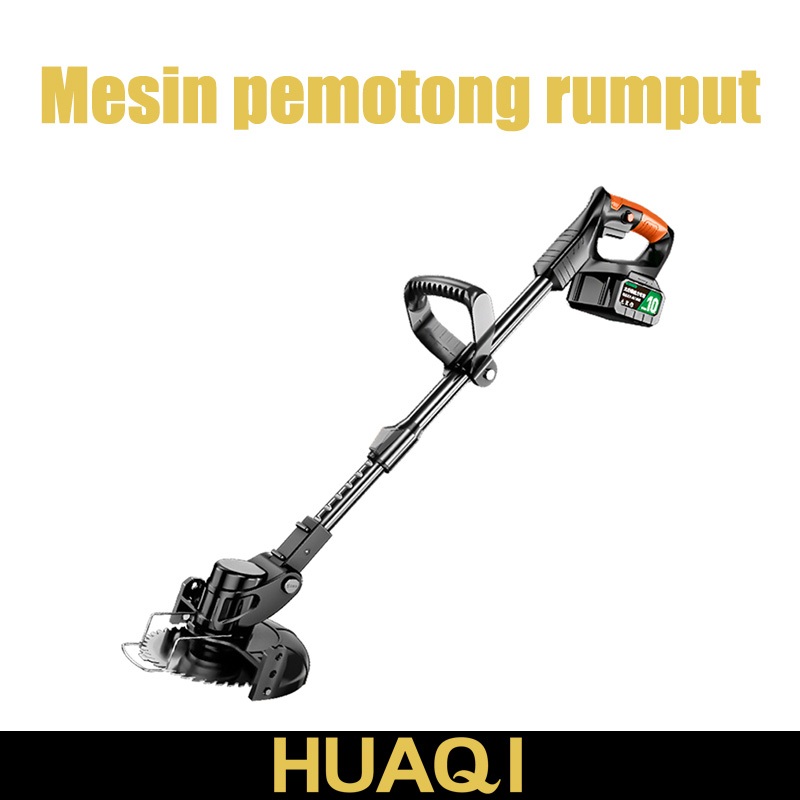 Jual HUAQI MT-21V Electric Cordless Lawn Mower High Power Grass Trimmer Light Weight | Shopee ...