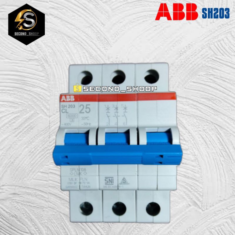 Jual MCB PLN ABB sh203 3phase | Shopee Indonesia