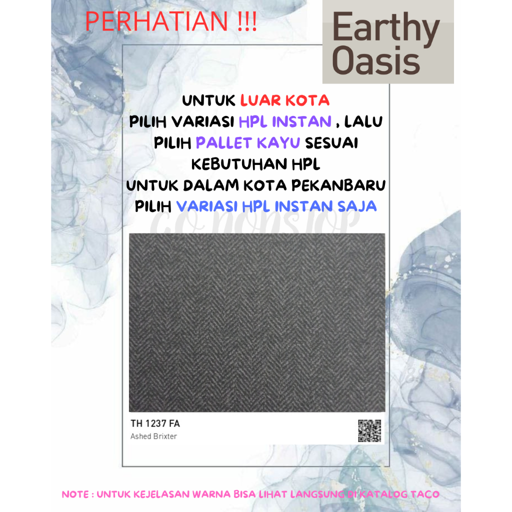 Jual (LUAR KOTA WAJIB PALLET KAYU) HPL TACO PATTERN FABRIC TH 1237 FA ...