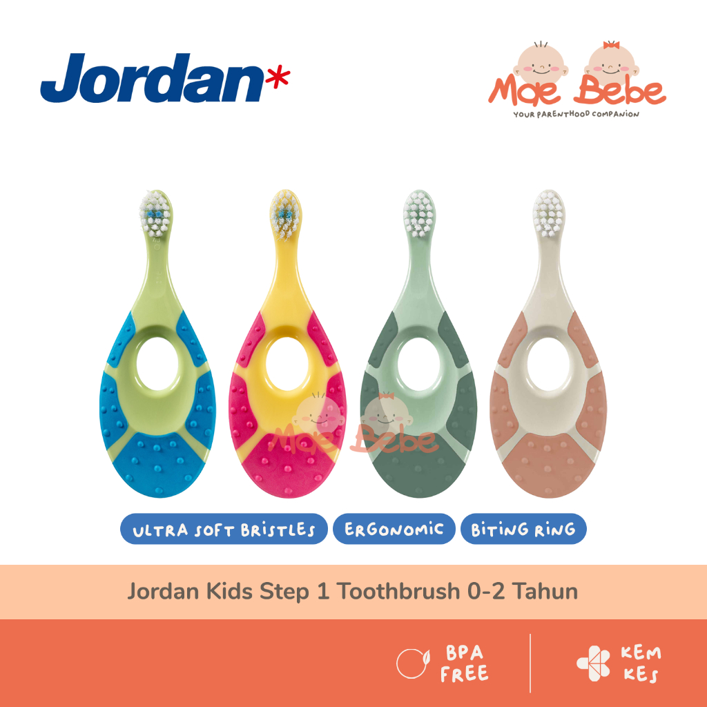 Jual Jordan Kids Step 1 Toothbrush Sikat Gigi Anak Bayi 0-2 Tahun Extra ...