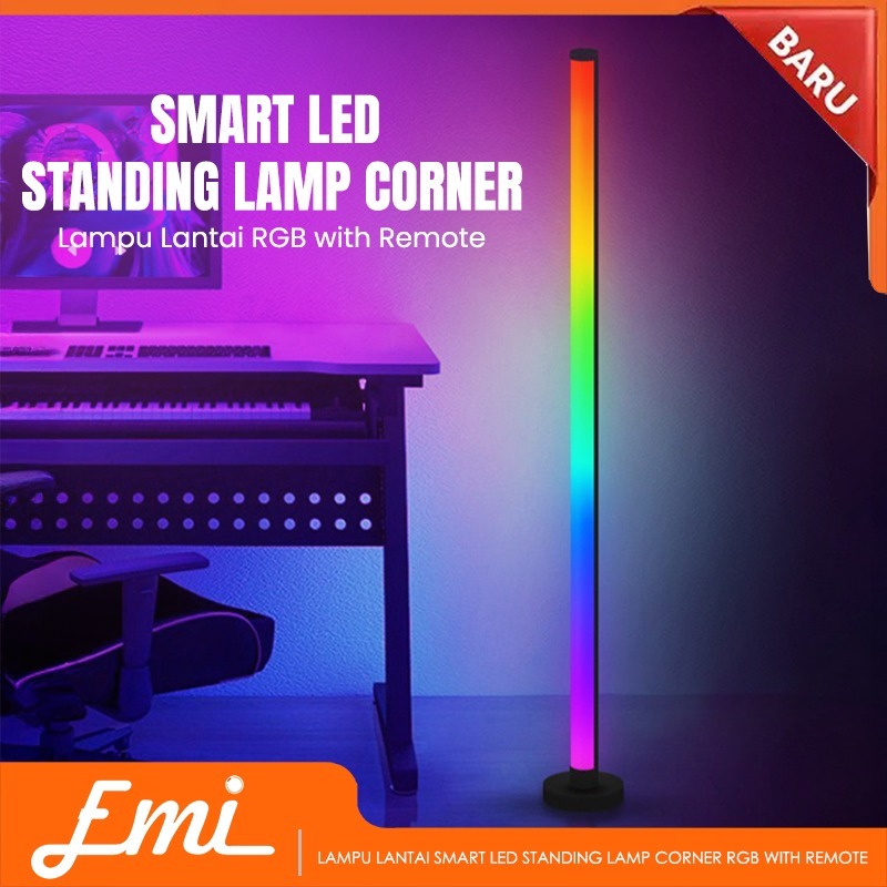 Jual Lampu Lantai Smart LED Standing Lamp Corner RGB with Remote Lampu ...