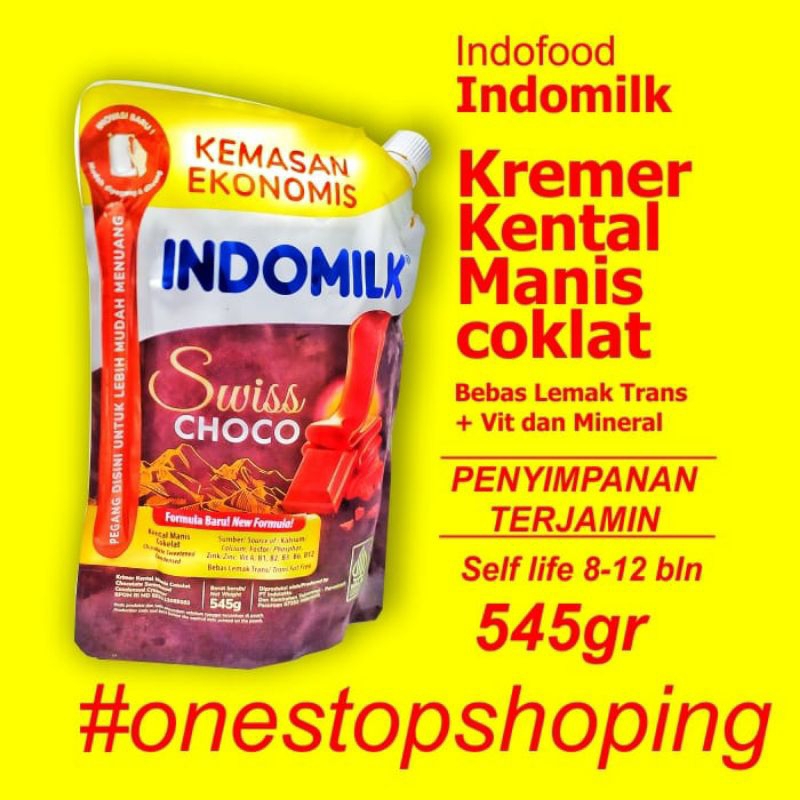 Jual Indomilk Kental Manis Swiss Choco 545 Gram | Shopee Indonesia