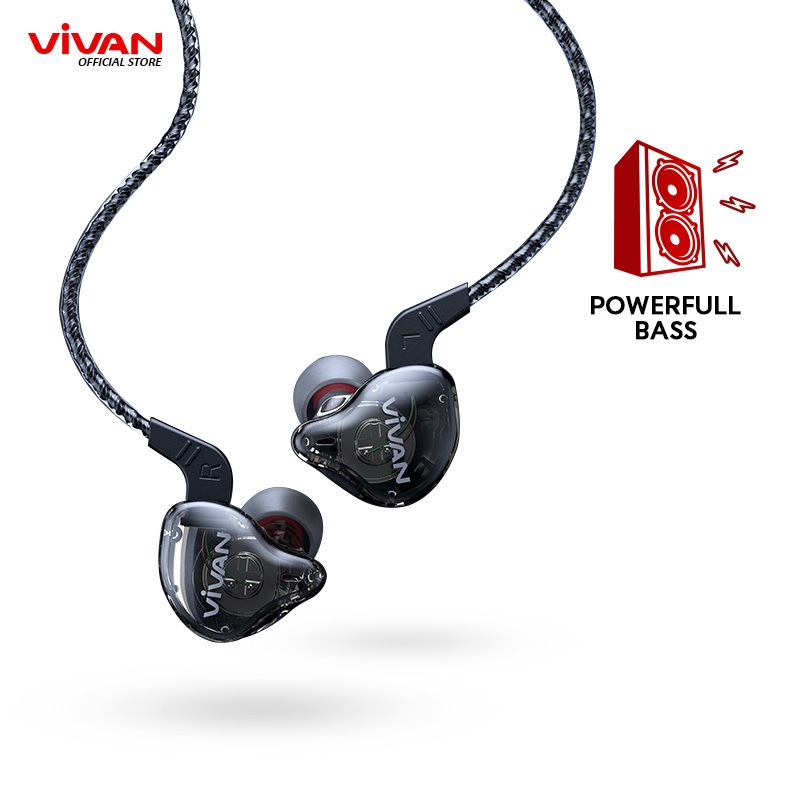 Jual VIVAN Earphone In Ear Kabel Stereo Powerfull Bass Wired Headset ...