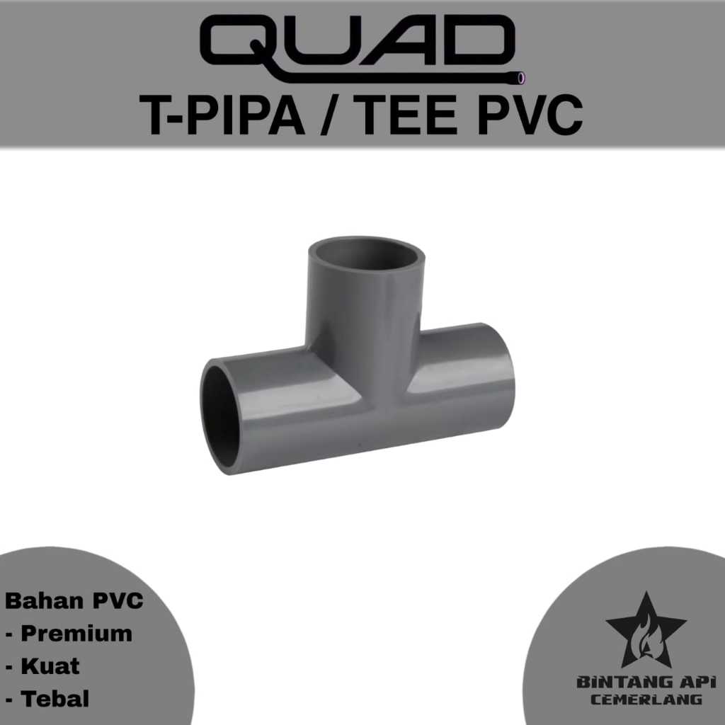 Jual TEE PVC QUAD / TEE PIPA / TEE AW - FITTING PIPA T | Shopee Indonesia