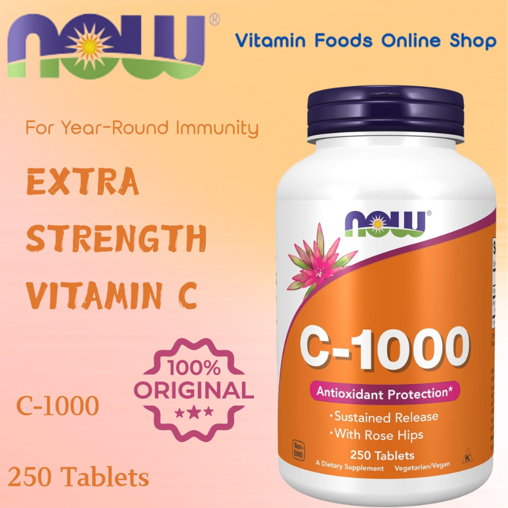 Jual NOW Foods Supplements Vitamin C 1000 with Rose Hips Sustained ...