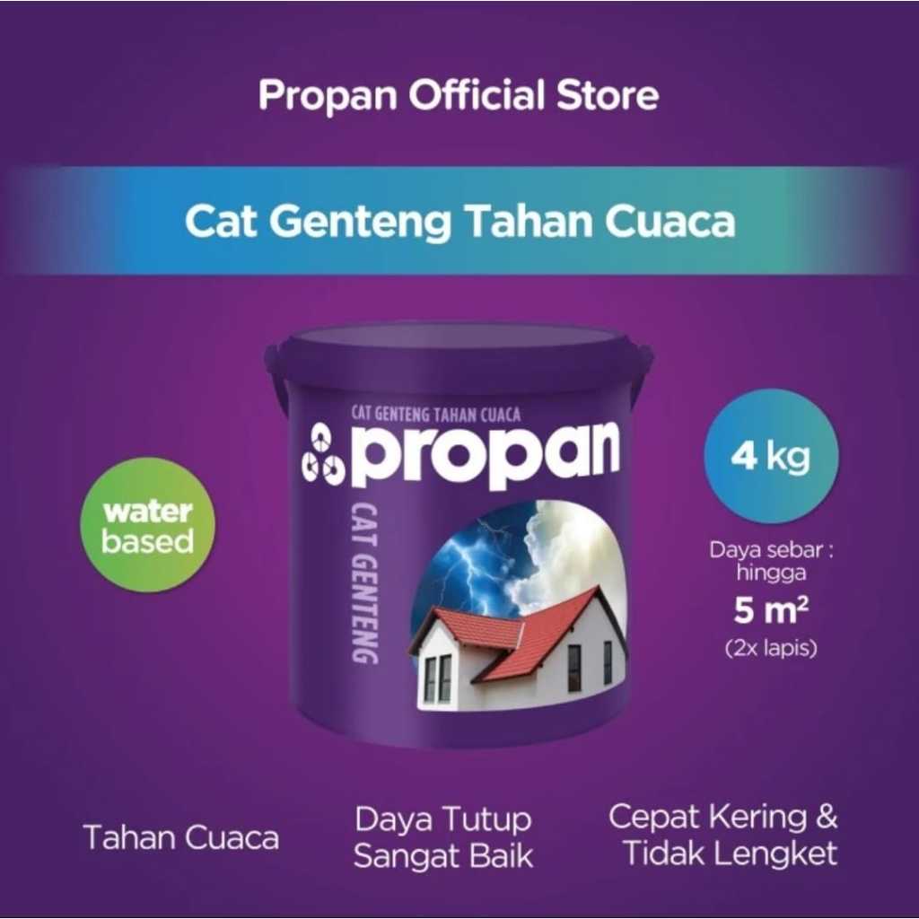 Jual CAT GENTENG PROPAN CAT GENTENG 4KG | Shopee Indonesia