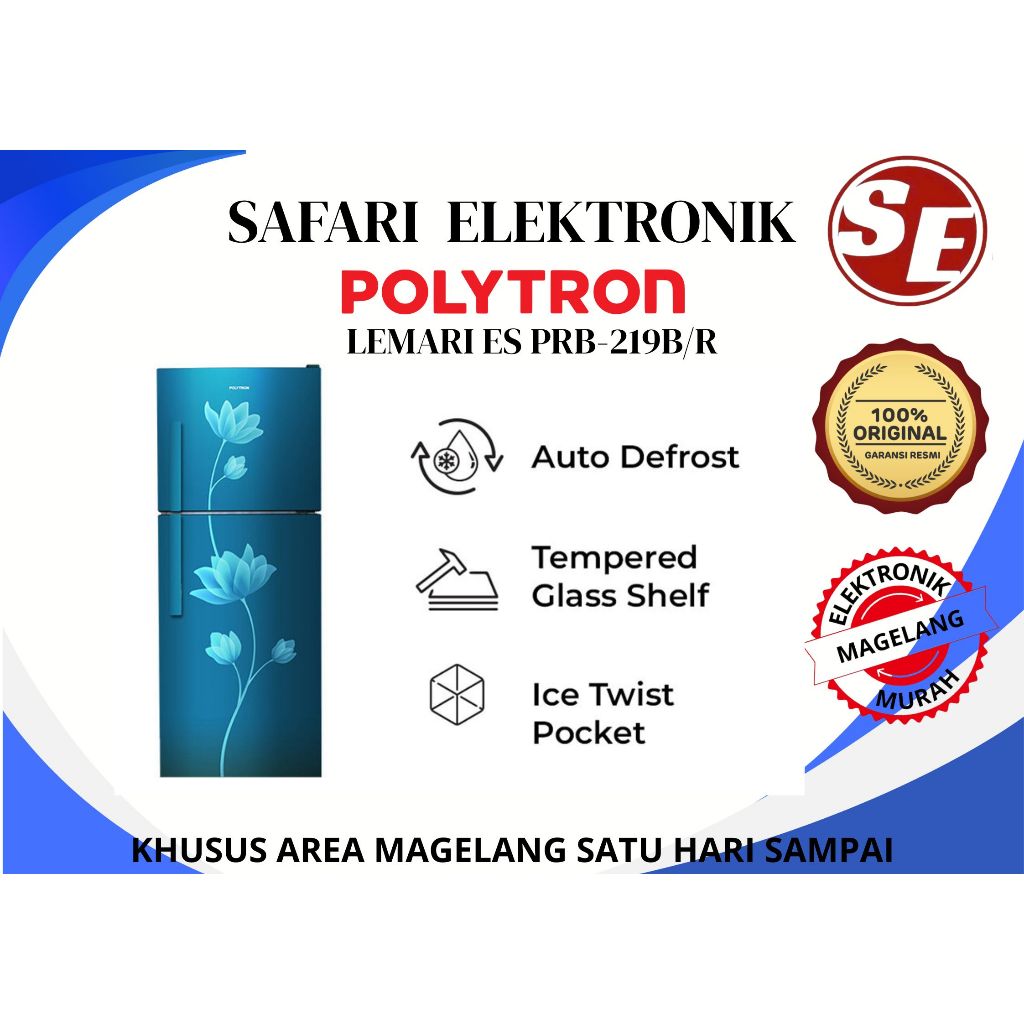 Jual POLYTRON PRB-219B KULKAS 2 PINTU 210L | Shopee Indonesia