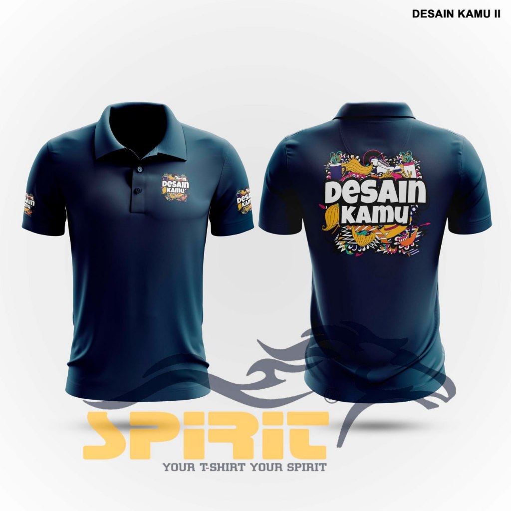 Jual baju polo custom sablon desain sendiri kaos polo sablon desain ...
