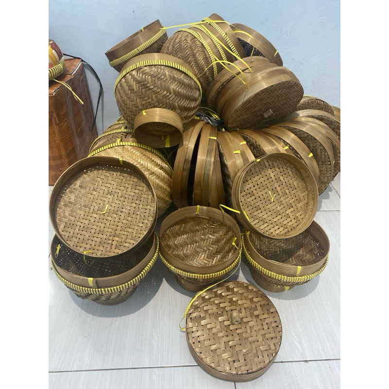 Jual Wakul Bambu Plus Tutup Bakul Nasi Cetheng Bambu | Shopee Indonesia