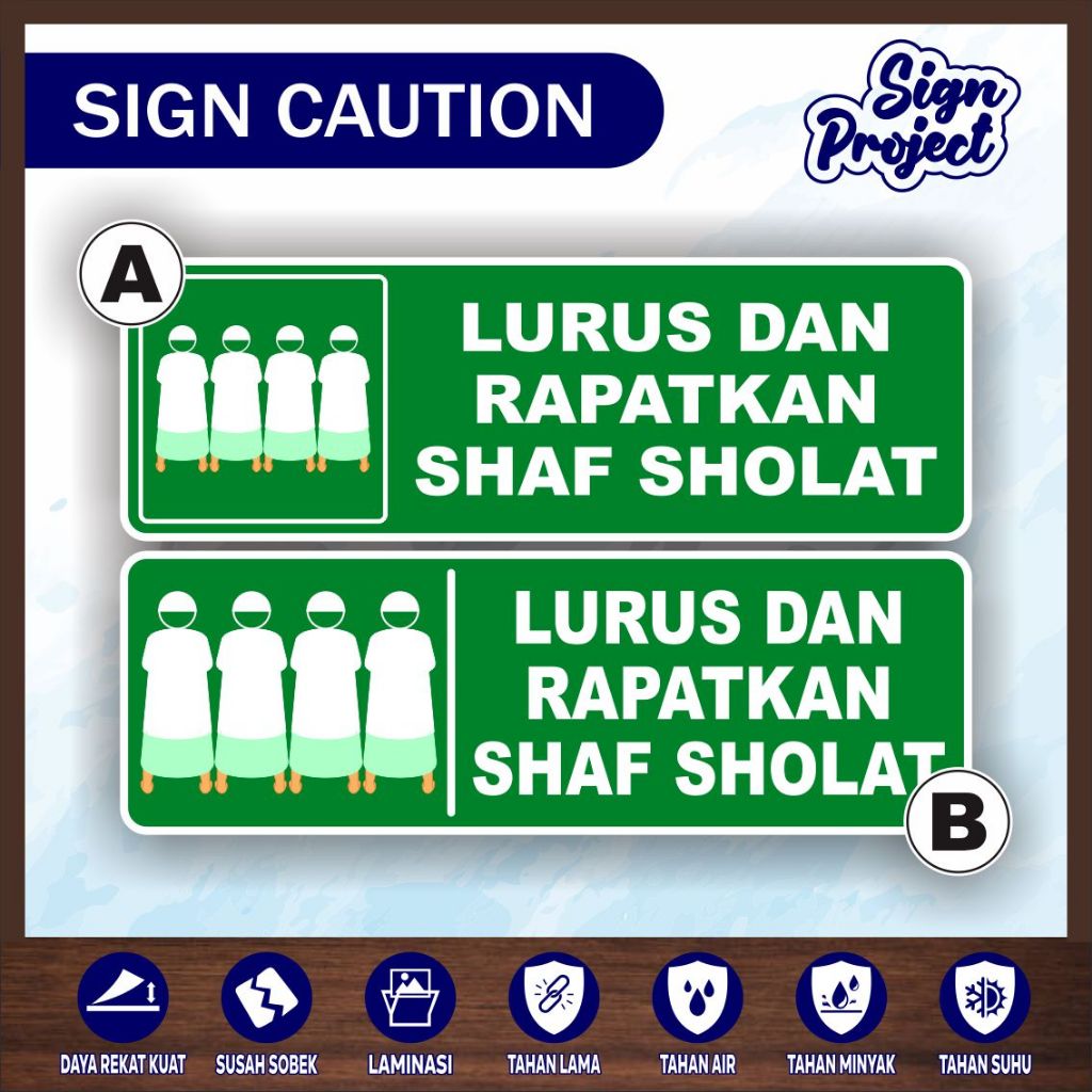 Jual STIKER LURUS DAN RAPATKAN SHAF SHOLAT/STIKER SHAF SHOLAT LURUS DAN ...