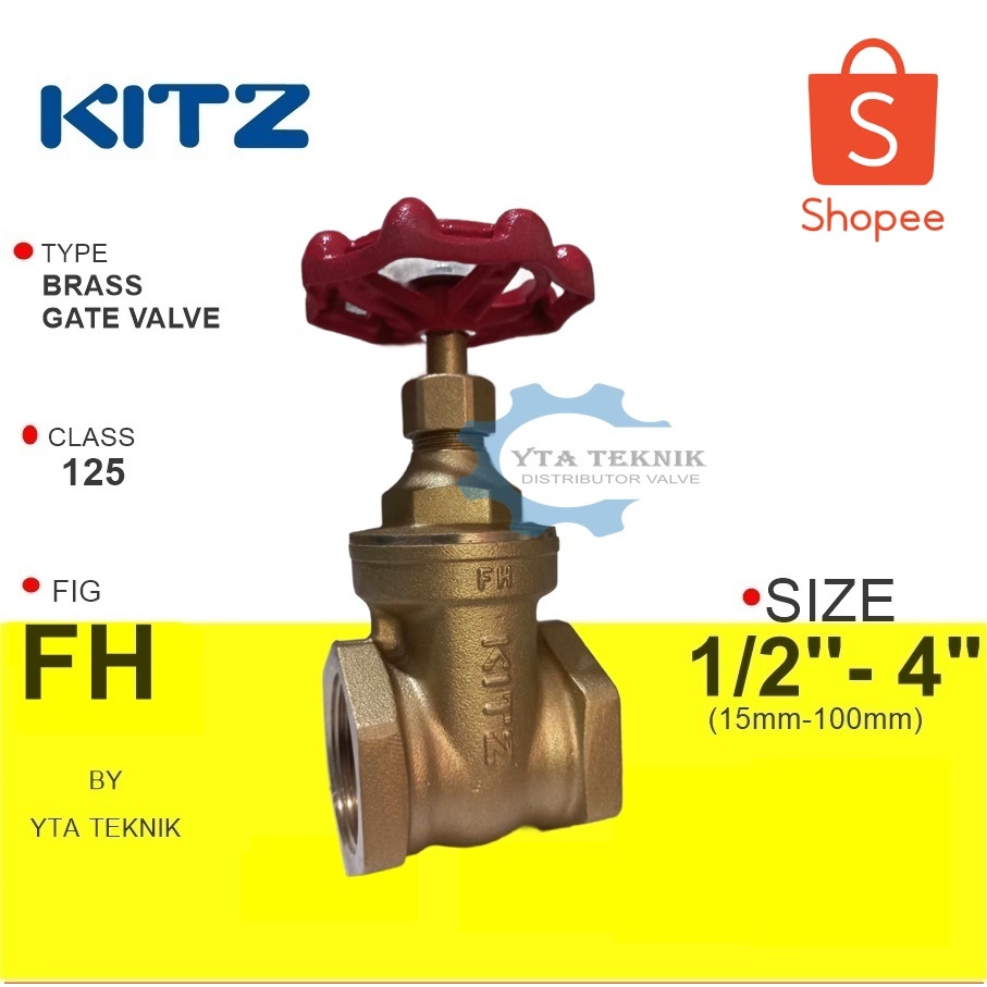 Jual 2" inch gate valve kitz kuningan original | Shopee Indonesia