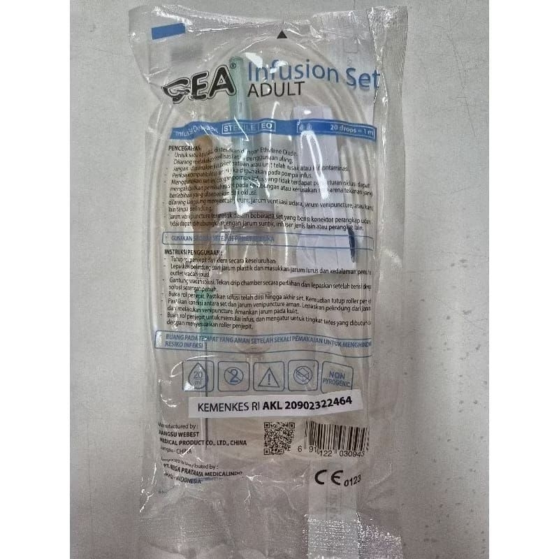 Jual infusion set/infus set dewasa GEA | Shopee Indonesia