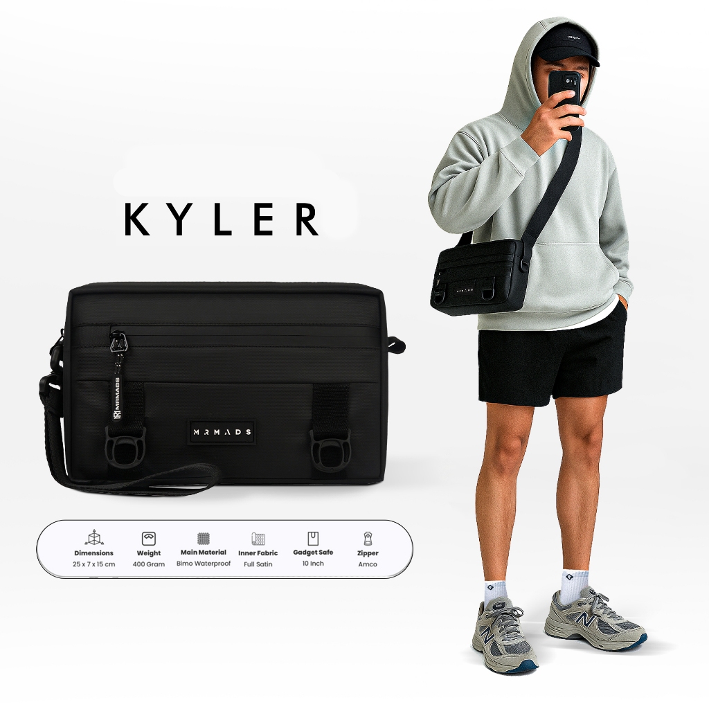 Jual Mr Mads - Kyler Clutch Bag - Tas Selempang Handbag Pria Sling Bag ...